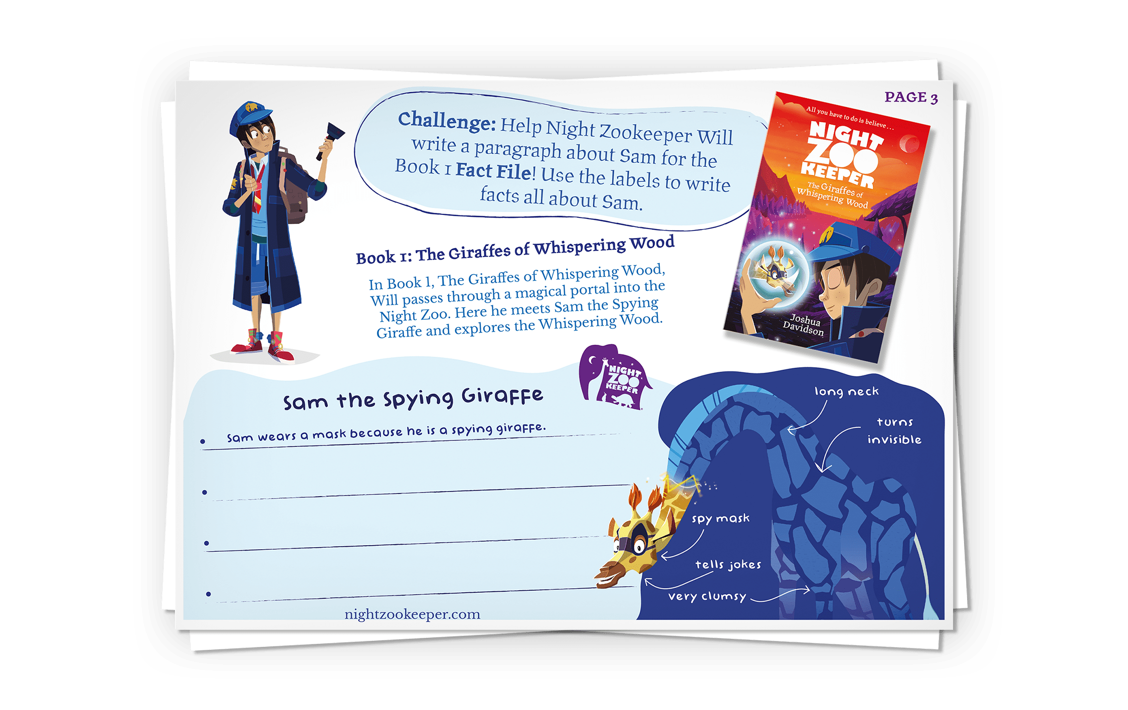 Free Reading & Writing Worksheets | Night Zookeeper